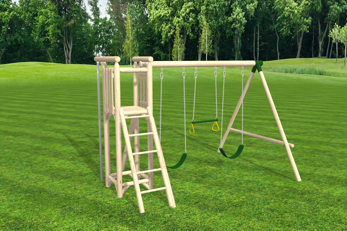Rustic Wooden Swing Set, Jungle Gym, Play Set | CedarWorks Playsets