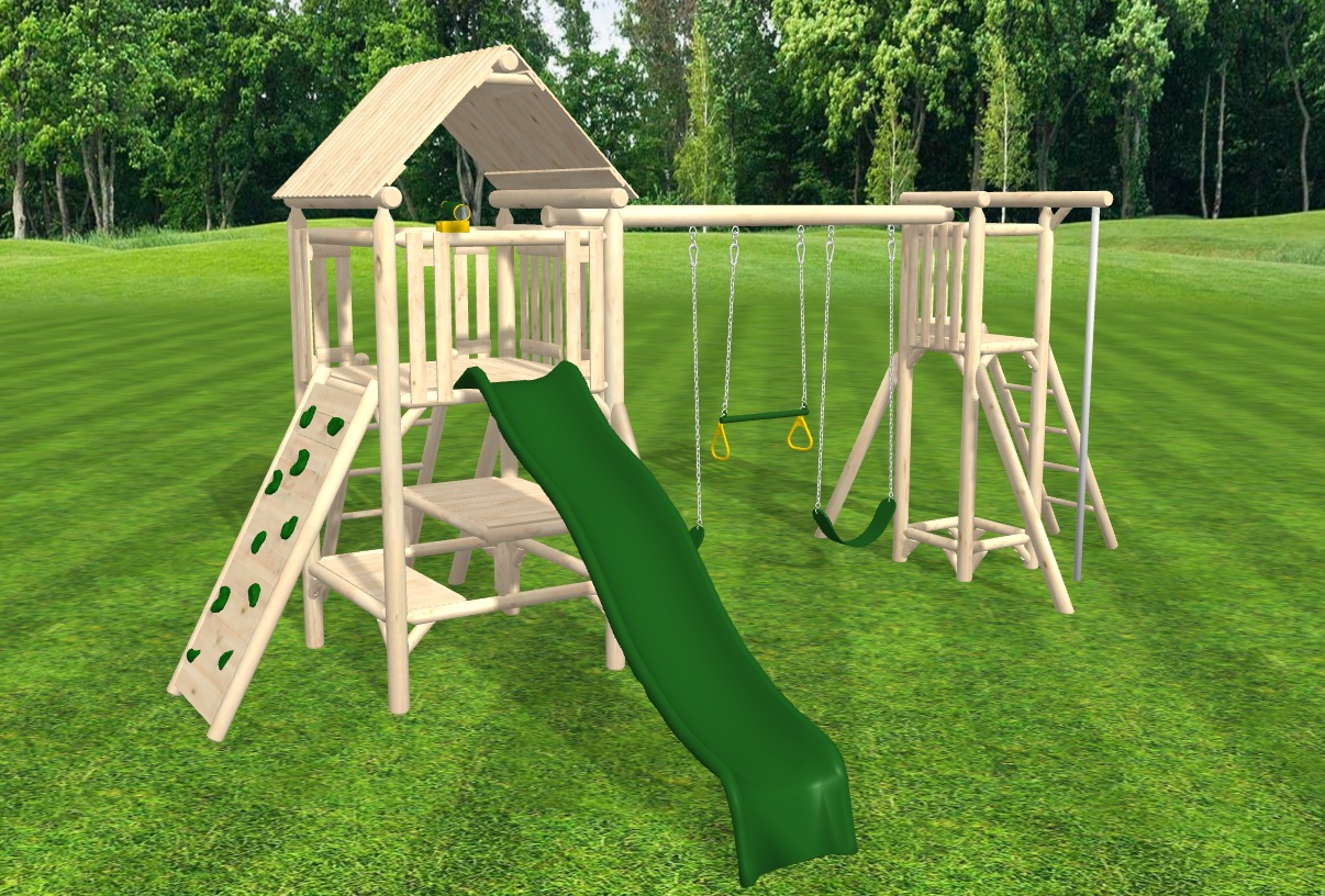 Rustic Wooden Swing Set, Jungle Gym, Play Set | CedarWorks Playsets