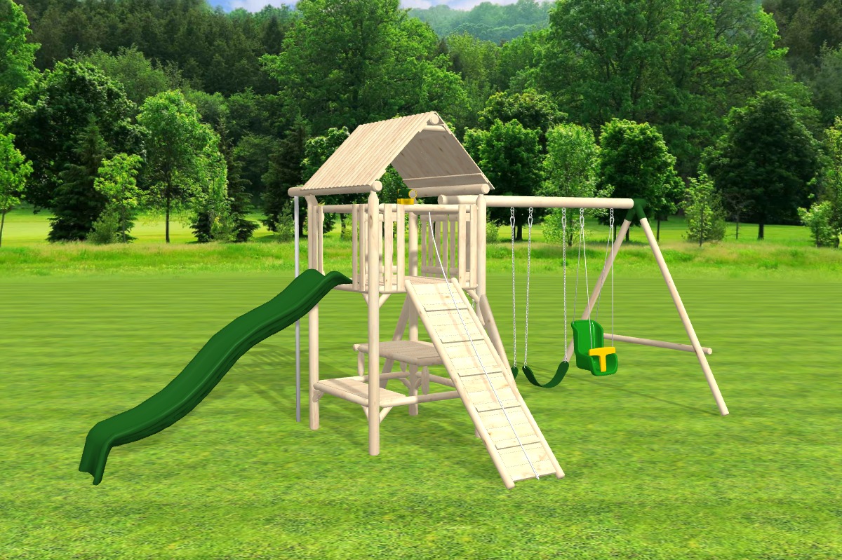 Rustic Wooden Swing Set, Jungle Gym, Play Set | CedarWorks Playsets