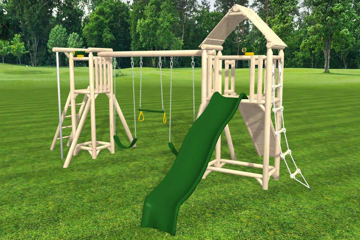 Rustic Wooden Swing Set, Jungle Gym, Play Set | CedarWorks Playsets