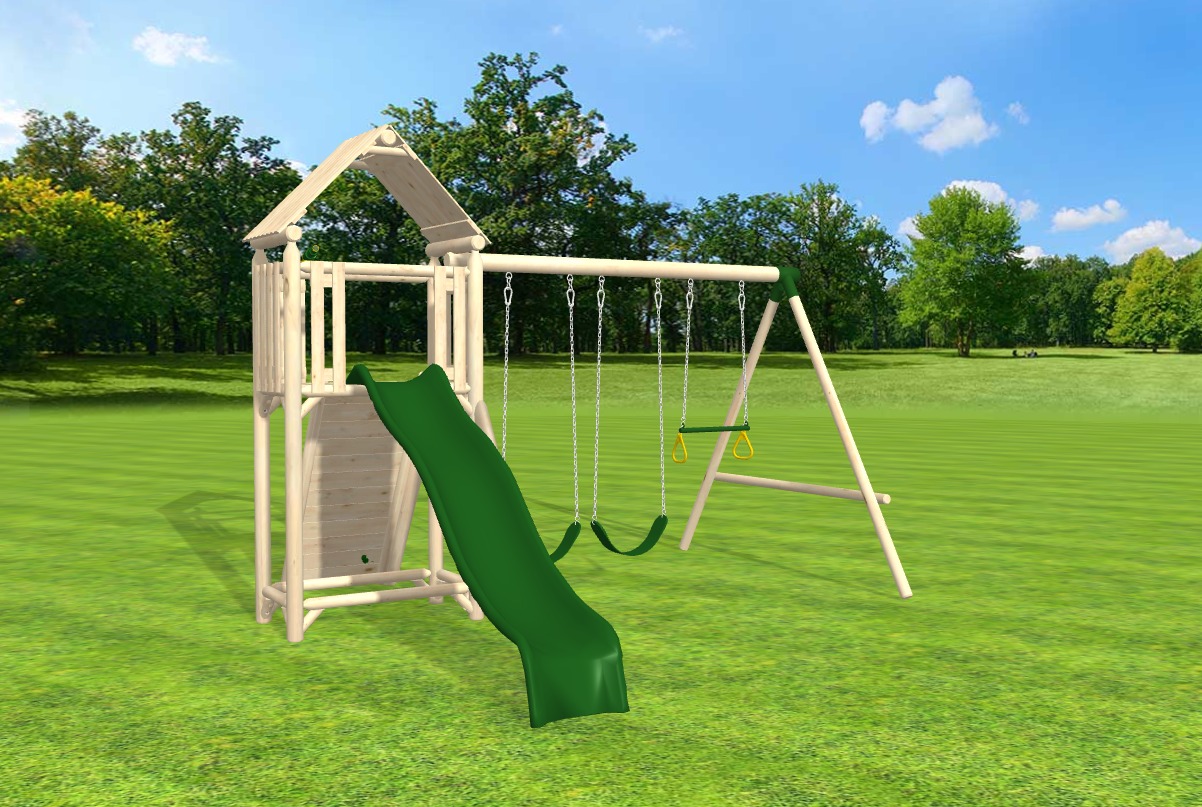 Rustic Wooden Swing Set, Jungle Gym, Play Set | CedarWorks Playsets