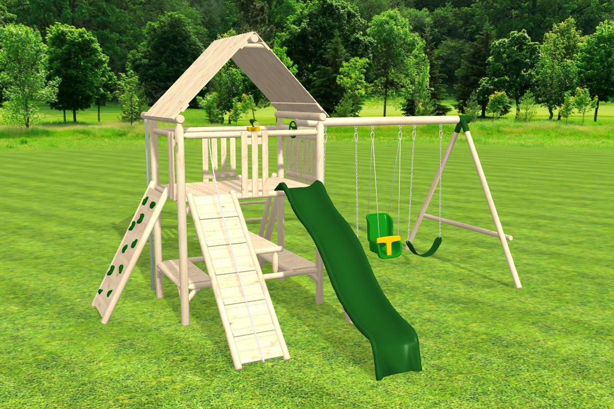 Rustic Wooden Swing Set, Jungle Gym, Play Set | CedarWorks Playsets