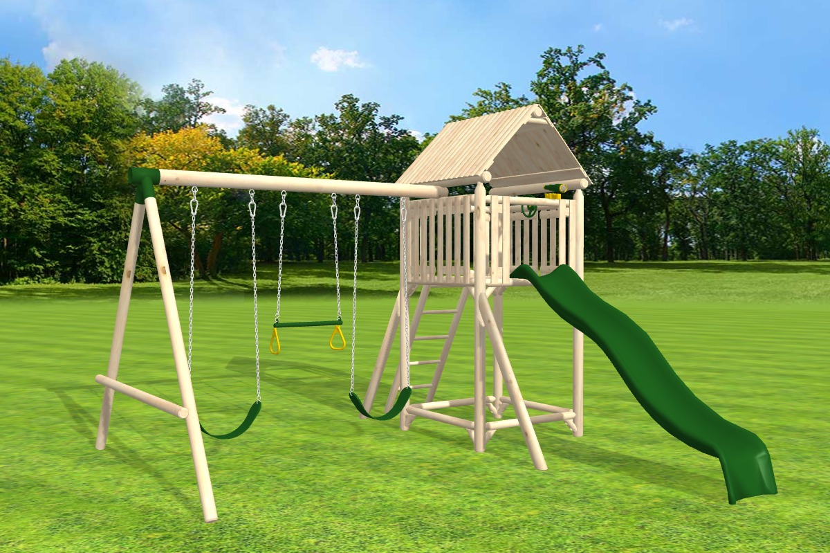 Rustic Wooden Swing Set, Jungle Gym, Play Set | CedarWorks Playsets