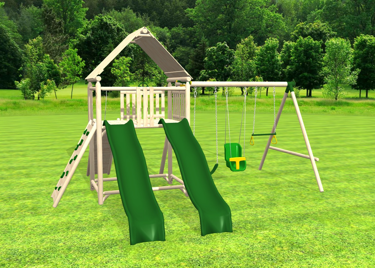 Rustic Wooden Swing Set, Jungle Gym, Play Set | CedarWorks Playsets