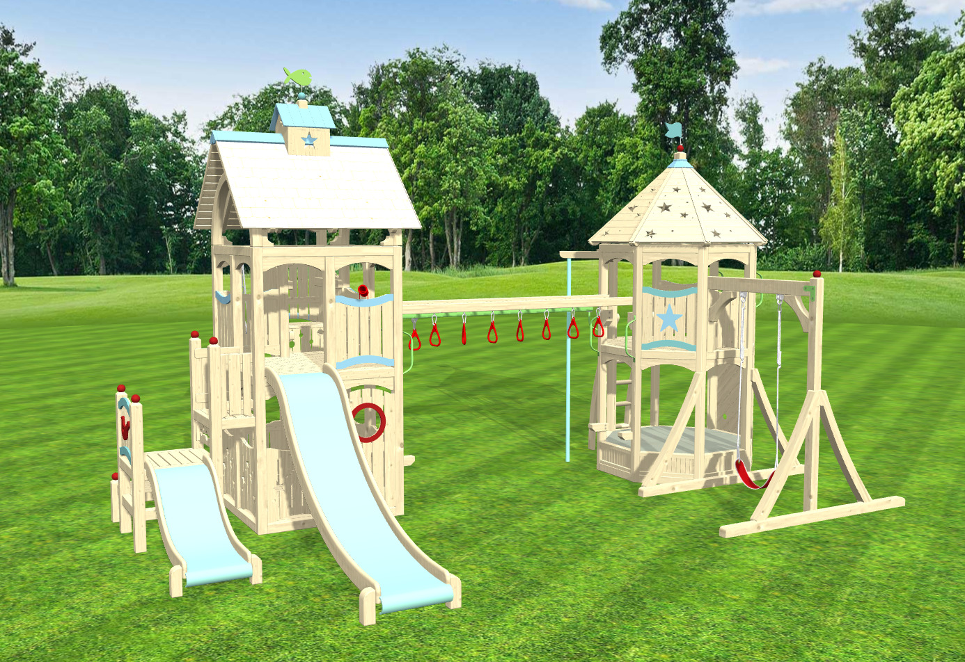 Introduction to Architectural Wood Swing Sets and Playsets | CedarWorks ...