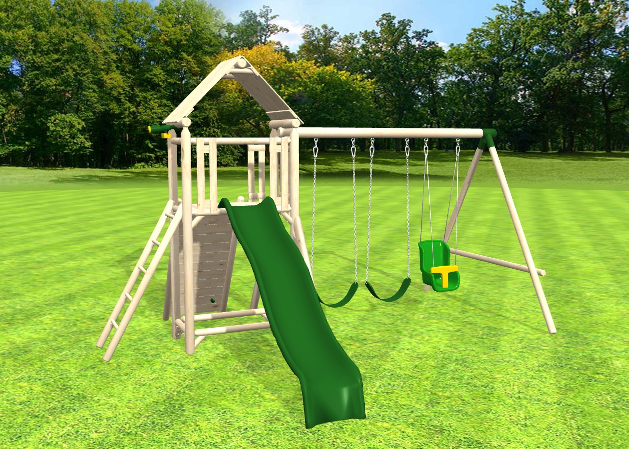 Rustic Wooden Swing Set, Jungle Gym, Play Set | CedarWorks Playsets