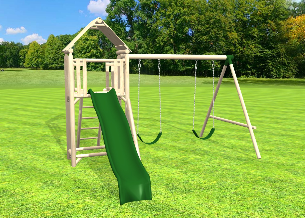 Rustic Wooden Swing Set, Jungle Gym, Play Set | CedarWorks Playsets