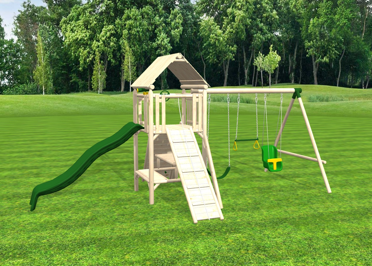 Rustic Wooden Swing Set, Jungle Gym, Play Set | CedarWorks Playsets