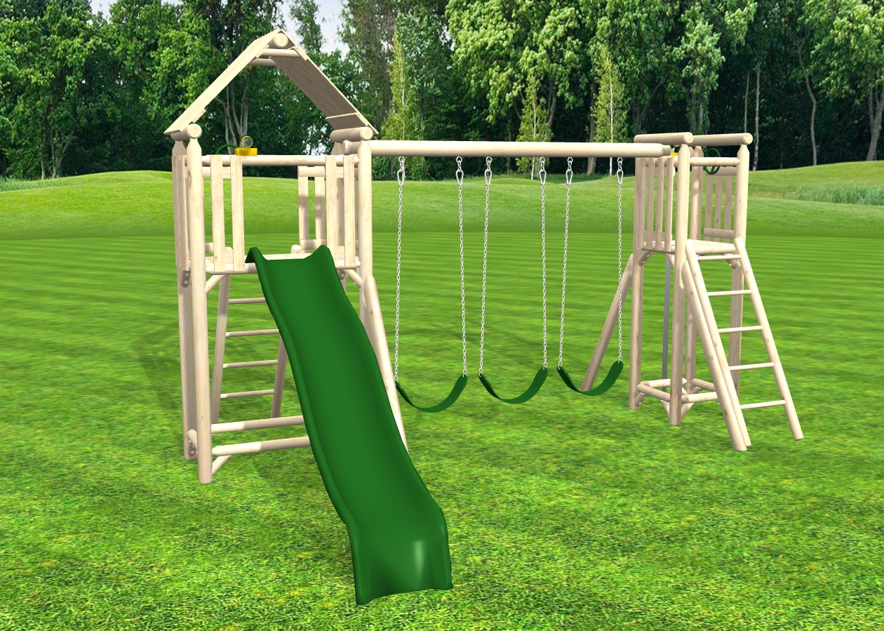 Rustic Wooden Swing Set, Jungle Gym, Play Set | CedarWorks Playsets